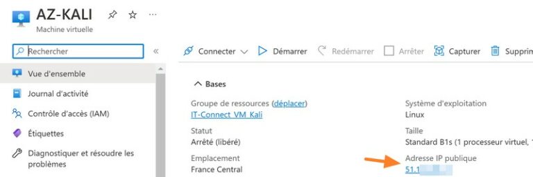 Kali Linux sur Azure : comment créer une VM