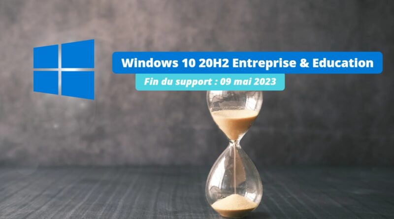 Fin du support de Windows 10 20H2 Entreprise en mai 2023