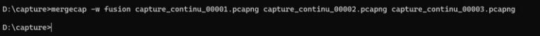 Wireshark : fusionner des fichiers de capture avec Mergecap