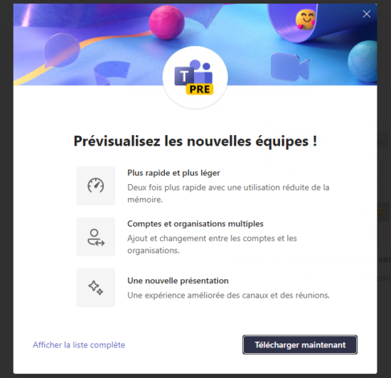 Comment installer le nouveau Teams sur Windows
