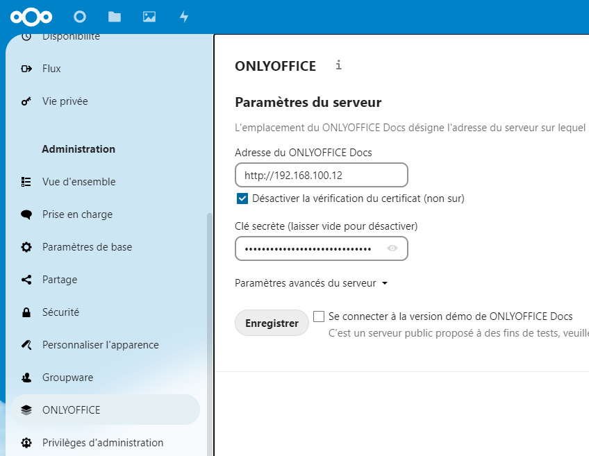 Installer ONLYOFFICE Docs et l'intégrer à Nextcloud