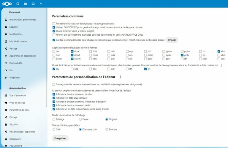 Installer ONLYOFFICE Docs et l'intégrer à Nextcloud