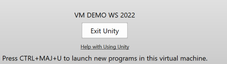 Découverte du mode Unity de VMware Workstation Pro / Player
