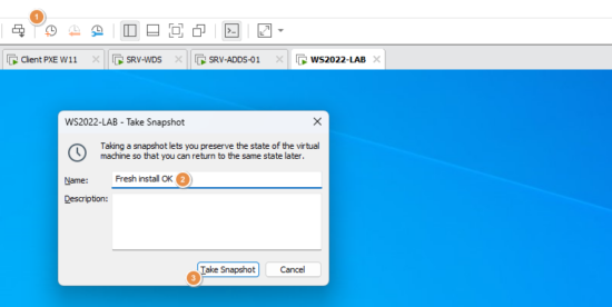 Utiliser les snapshots avec VMware Workstation Pro
