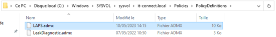 Configurer Windows LAPS avec l'Active Directory