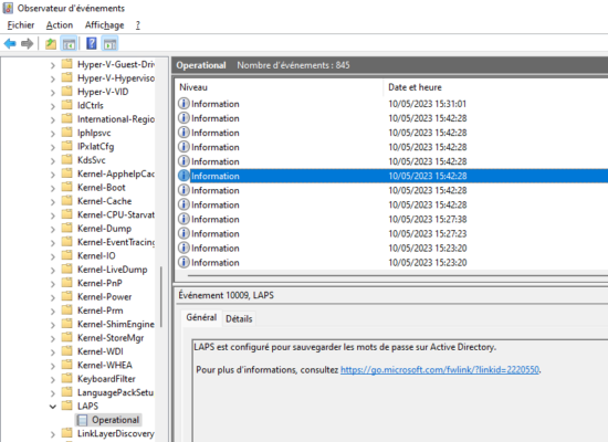 Configurer Windows LAPS avec l'Active Directory