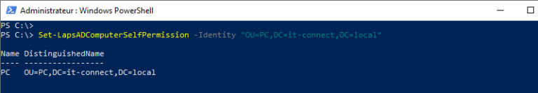 Configurer Windows LAPS avec l'Active Directory