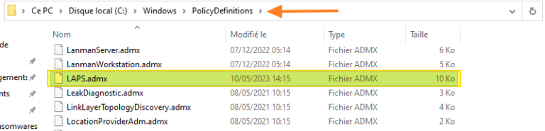 Configurer Windows LAPS avec l'Active Directory