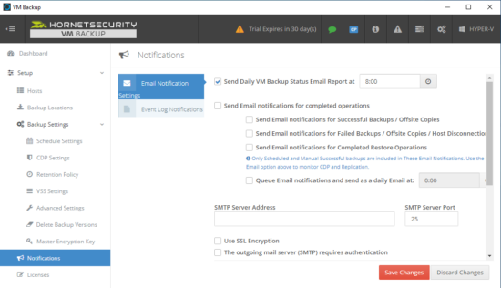 Sauvegardes locales et Cloud des VMs avec Hornetsecurity VM Backup 9