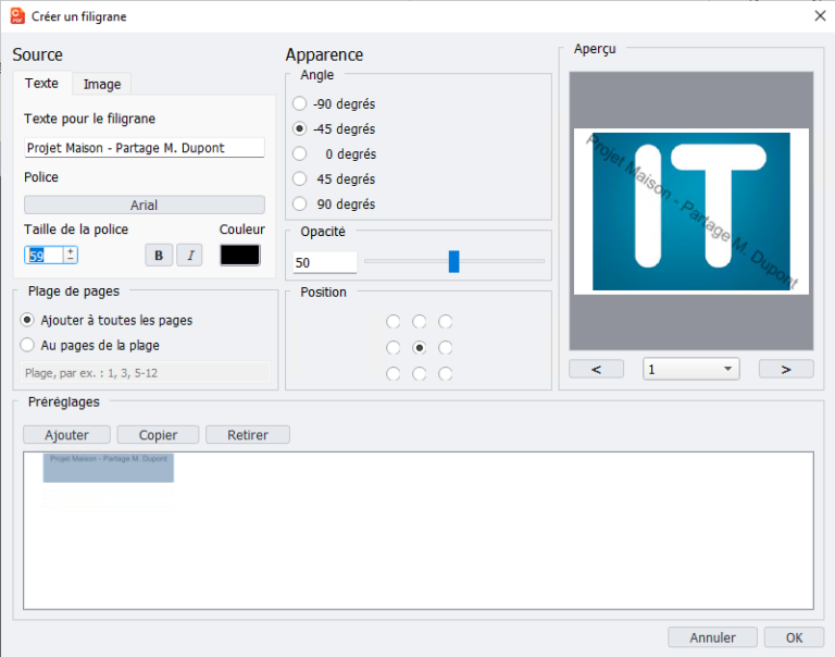 Usurpation d'identité : comment ajouter un filigrane à un document
