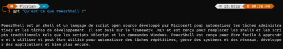 Comment utiliser ChatGPT avec PowerShell