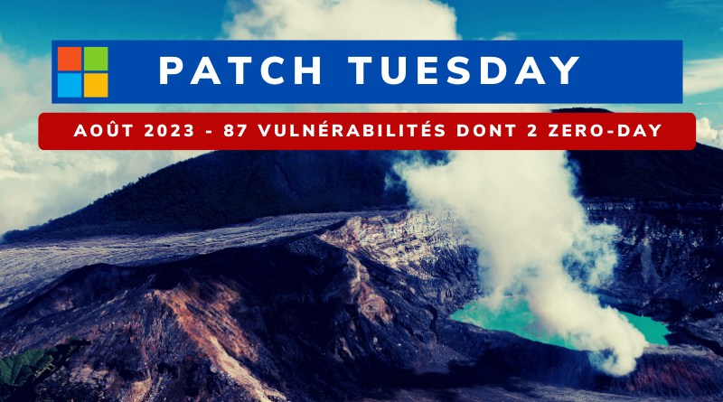 Patch Tuesday - Août 2023 : 87 failles de sécurité corrigées