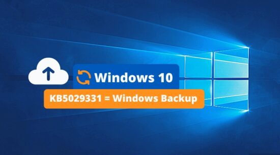 Cette mise à jour ajoute Windows Backup à Windows 10