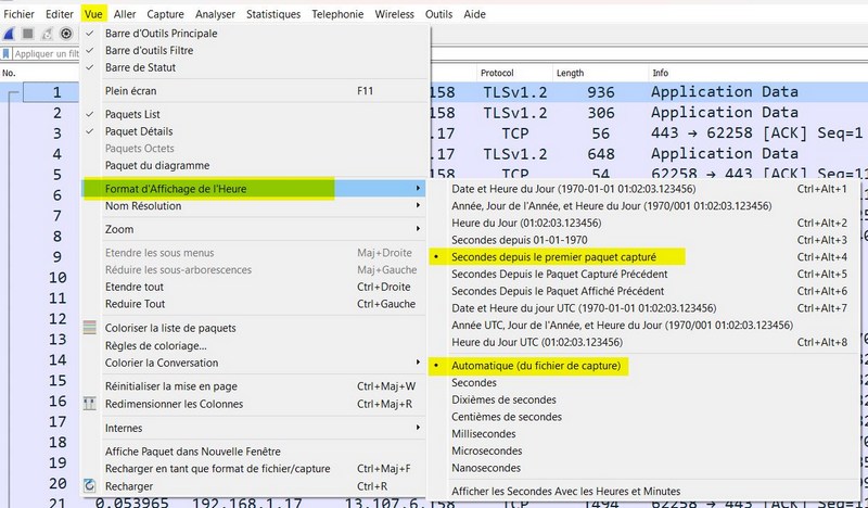 Wireshark et la gestion du temps dans une capture