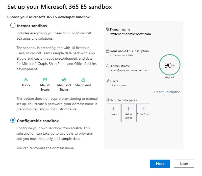Créer un Lab Microsoft 365 gratuitement en 5 minutes
