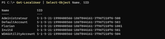 4 commandes pour obtenir la liste des SID avec PowerShell