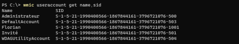 4 commandes pour obtenir la liste des SID avec PowerShell