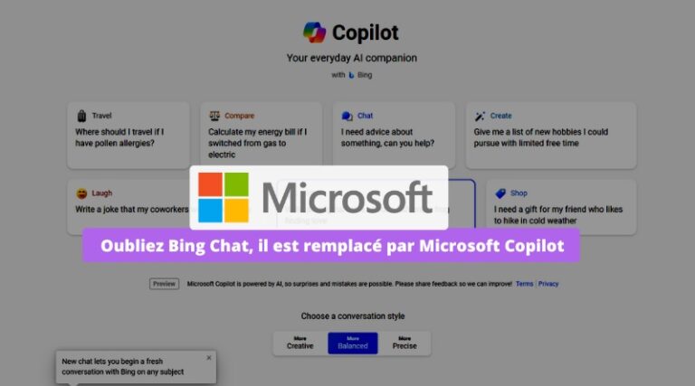 Ignite 2023 : Bing Chat est remplacé par Microsoft Copilot