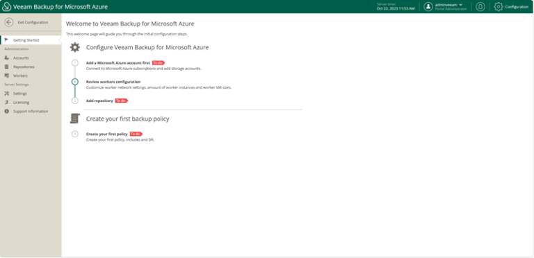 Installation et configuration de Veeam Backup for Azure