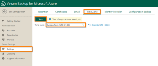 Installation et configuration de Veeam Backup for Azure
