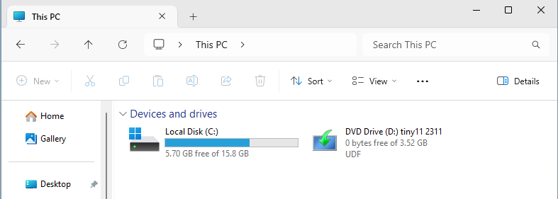 Tiny11, une version light de Windows 11 23H2