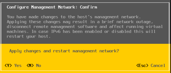 VMware ESXi 8.0 - Configurer le réseau avec l'interface DCUI