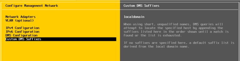 VMware ESXi 8.0 - Configurer le réseau avec l'interface DCUI
