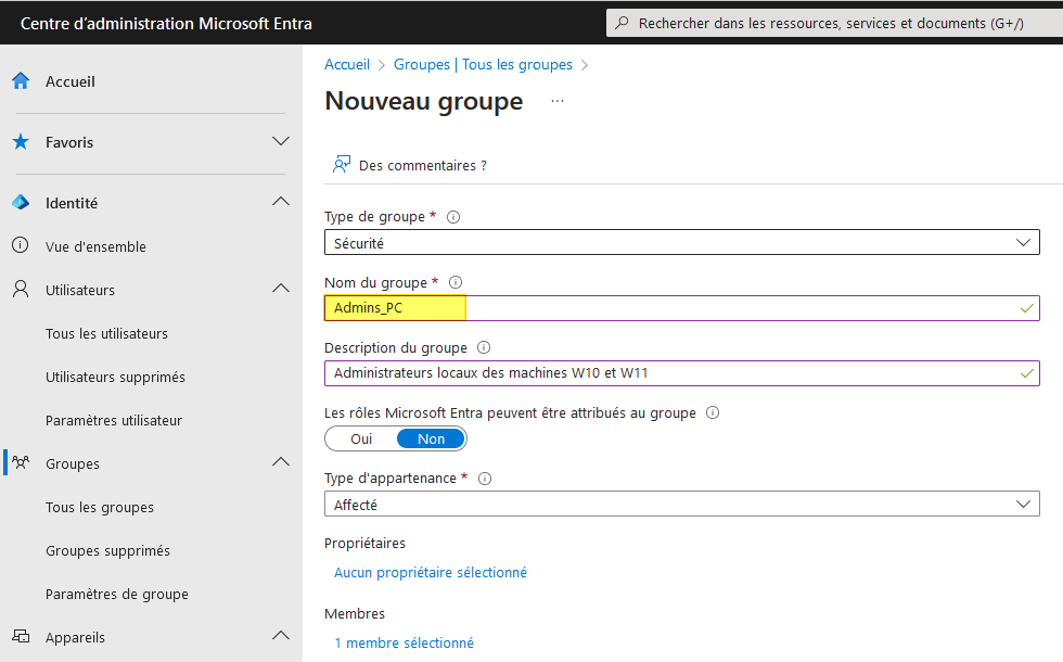 Intune : gérer le groupe "Administrateurs" local de Windows