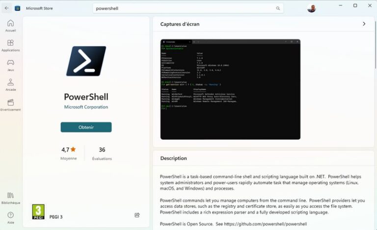 Comment installer PowerShell sur Windows