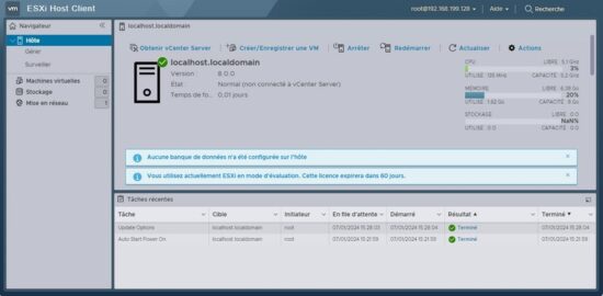 Installer VMware ESXi 8.0 sur une VM VMware Workstation 17