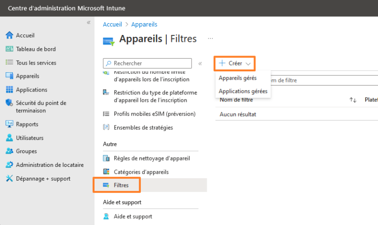 Intune et les profils de configuration des appareils