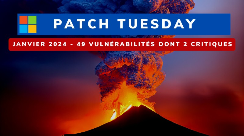 Patch Tuesday - Janvier 2024 : 49 vulnérabilités corrigées