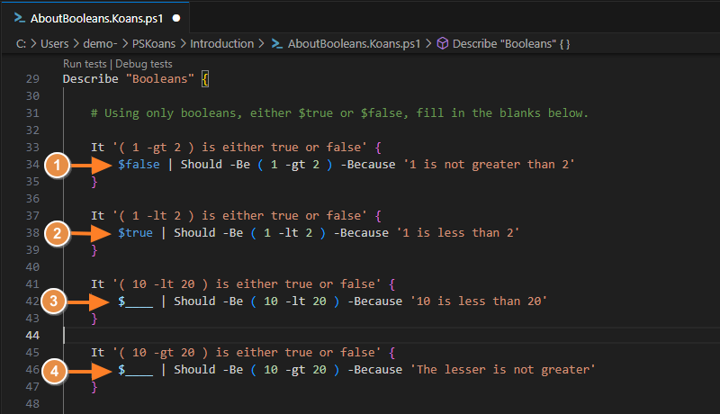 Apprendre et progresser en PowerShell à l'aide de PSKoans
