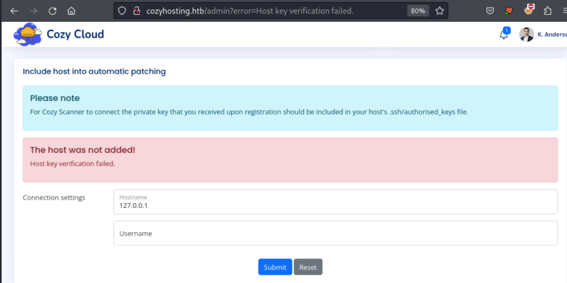 Résoudre la box CozyHosting HTB (outils, méthodes et recommandations)