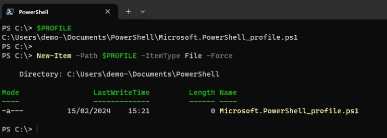 Créer et personnaliser un profil PowerShell