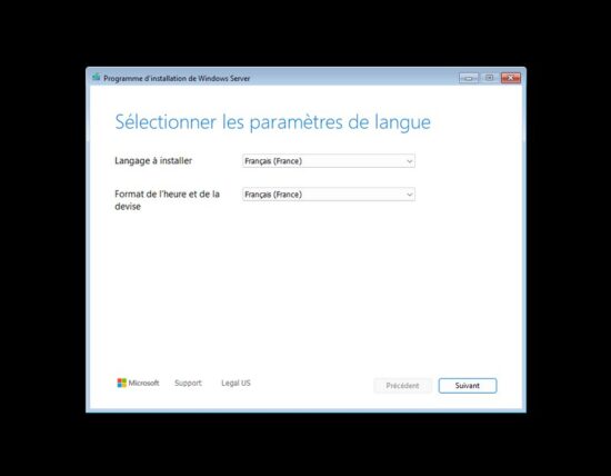 Nouvelle expérience d'installation de Windows Server 2025 & Windows 11