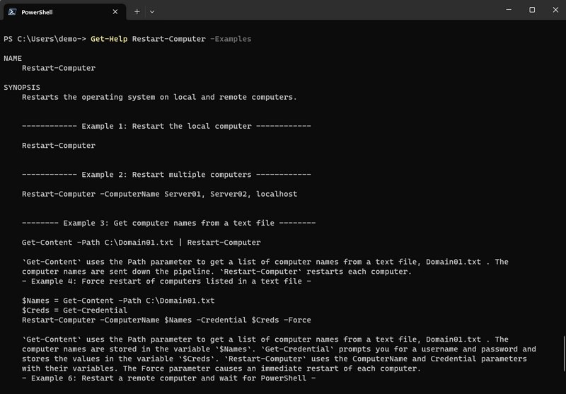 Obtenir de l'aide pour PowerShell : Get-Help, etc.
