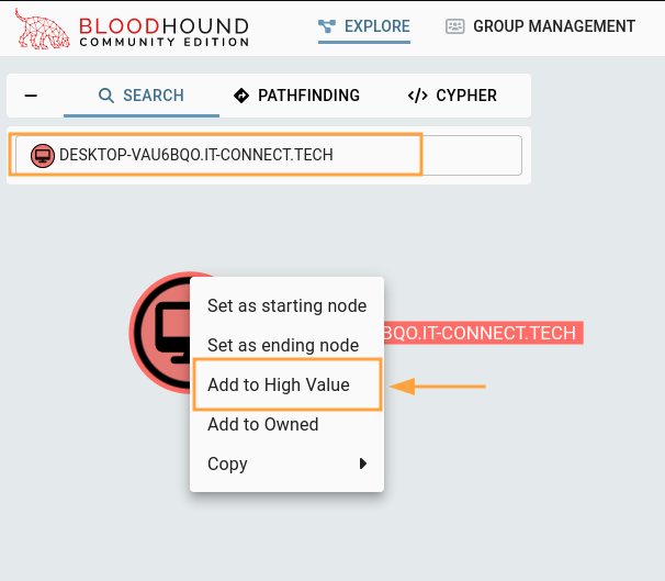 BloodHound - Les tags Owned et High value