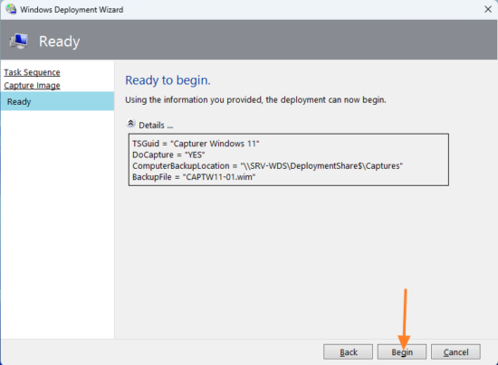 MDT : capturer une image de référence Windows 11