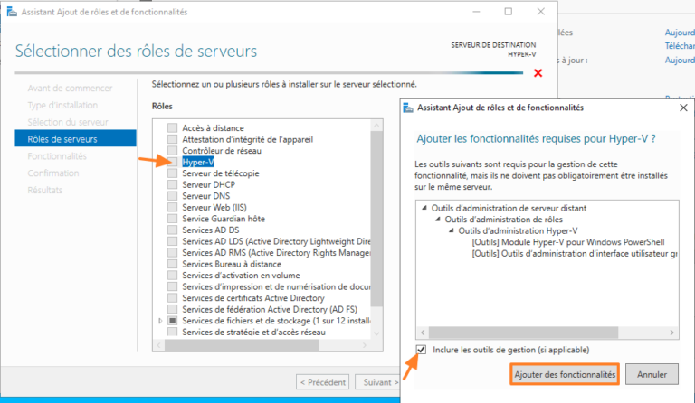 Installation de Hyper-V sur Windows Server 2022