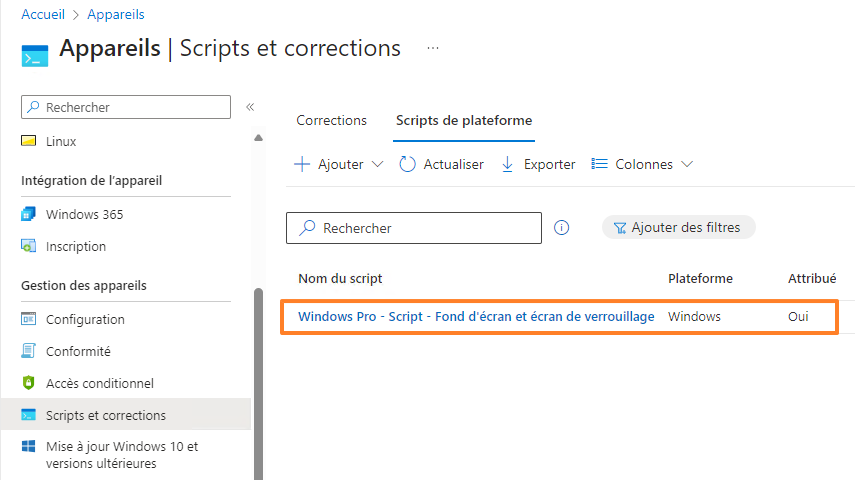Comment exécuter un script PowerShell avec Intune