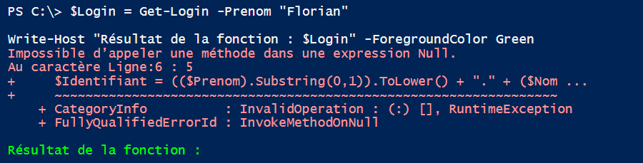 Contrôler les paramètres de fonction PowerShell