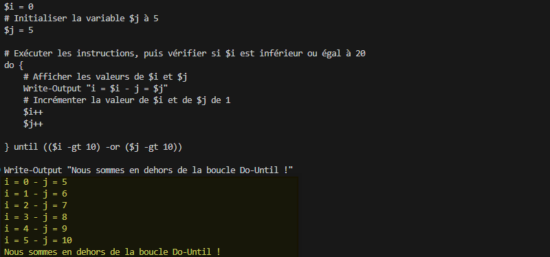 Les boucles While, Do-While et Do-Until avec PowerShell