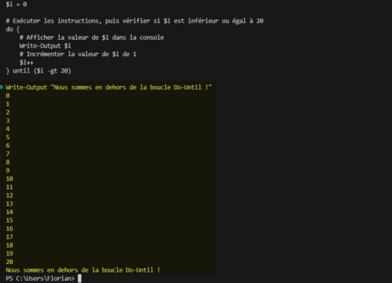 Les boucles While, Do-While et Do-Until avec PowerShell