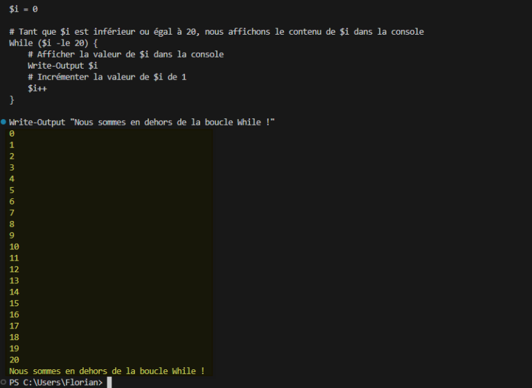 Les boucles While, Do-While et Do-Until avec PowerShell