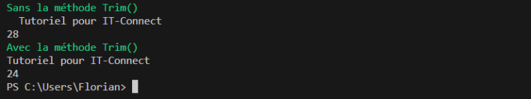 PowerShell : comment utiliser la méthode Trim