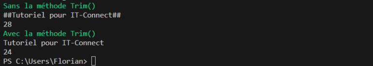 PowerShell : comment utiliser la méthode Trim