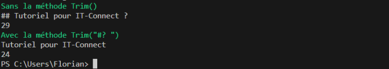 Powershell Comment Utiliser La Méthode Trim