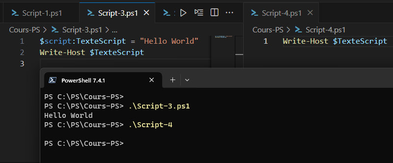 La portée des variables avec PowerShell - Cours en ligne