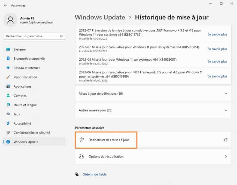 4 méthodes pour désinstaller une mise à jour sur Windows 11